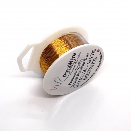 ParaWire 28ga Round Bronze Copper Wire with Anti Tarnish Coating - 36 ...