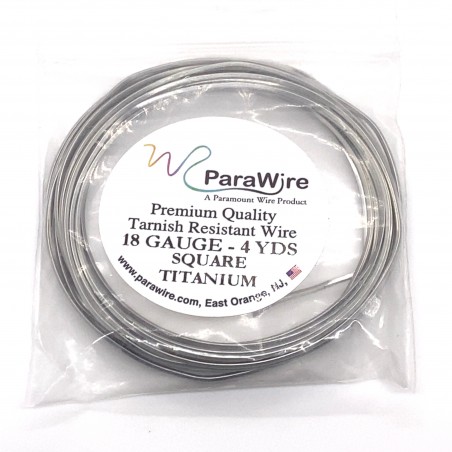 ParaWire 18ga Square Titanium Finished and Silver Plated Copper Wire ...