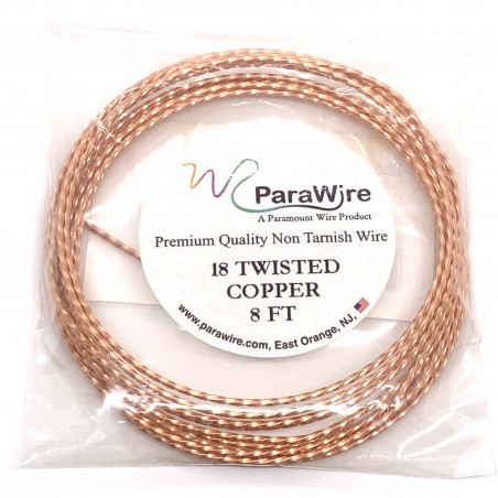 ParaWire 18ga Twisted Square Copper Wire with Anti Tarnish Coating - 2. ...
