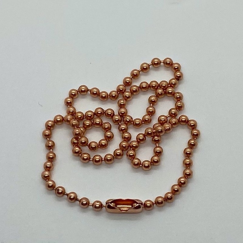 Natural Copper Bead Chain 3.2mm - 3 Metre