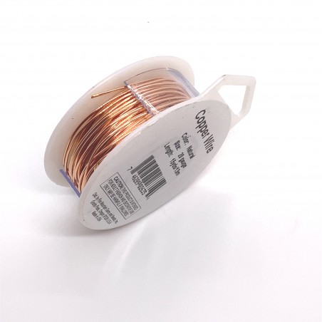 20 Gauge Round Natural Copper Wire - 13 Metres