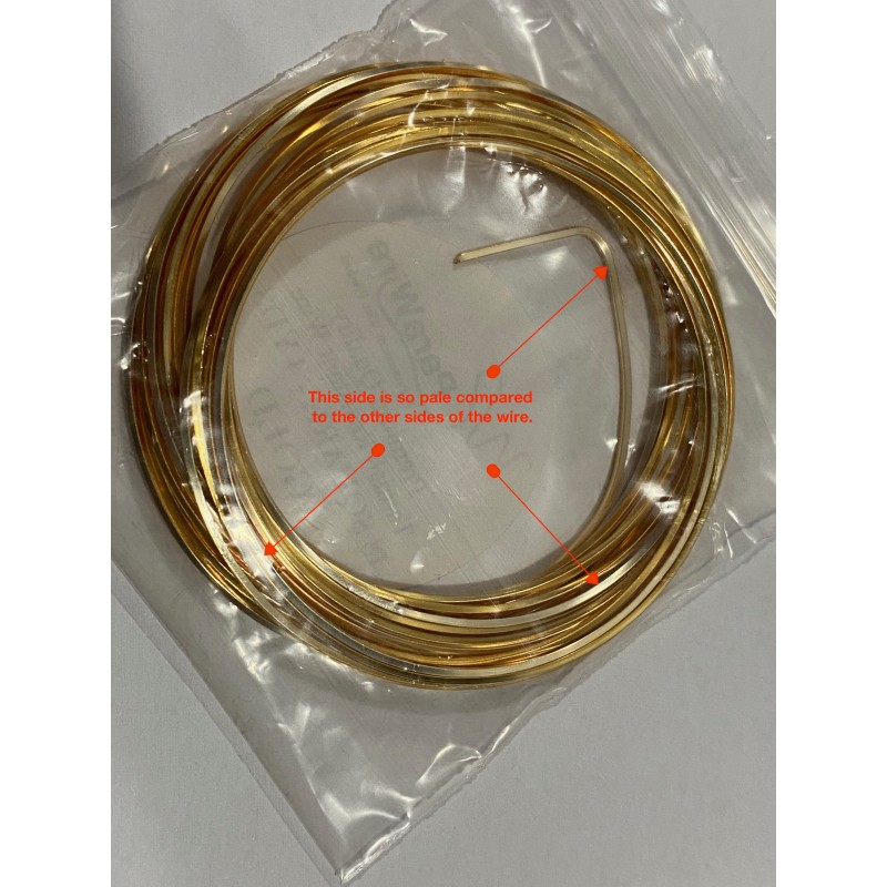 Poor Quality: ParaWire 18ga Square Gold Finished and Silver Plated ...